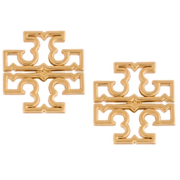 Tory Burch | Jewelry | Tory Burch Gold Britten Logo Small Stud Earrings ...